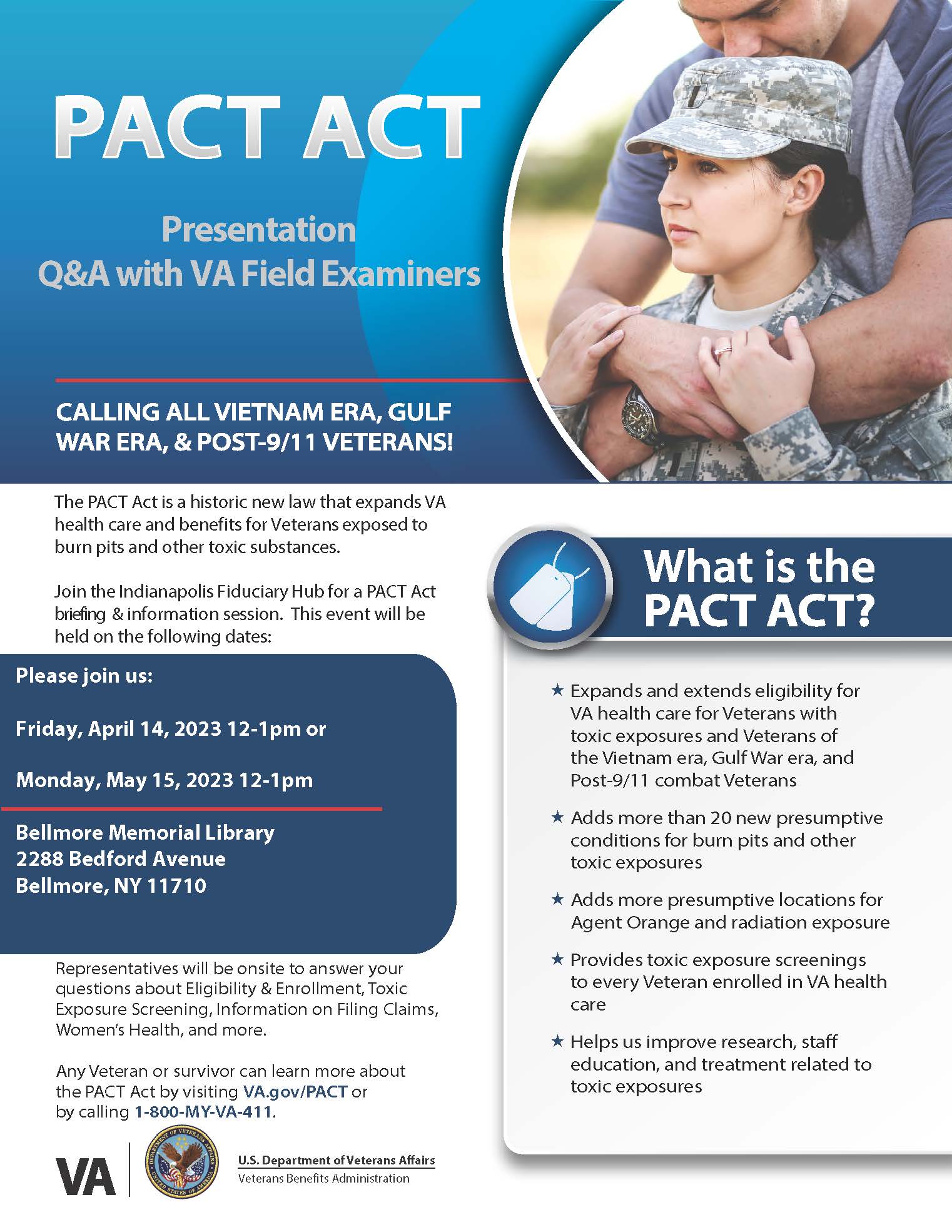 05/15/2023 | The PACT Act with the US Department of Veterans Affairs ...